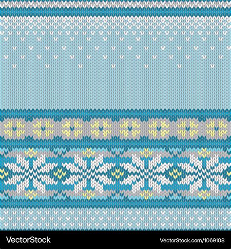 Snowflake Knitted Pattern Royalty Free Vector Image