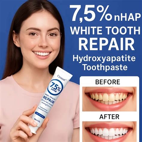 75 Hydroxyapatite Toothpaste Teeth Whitening Toothpaste Hyaluronic