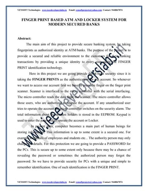 Vensoft Technologies Finger Print