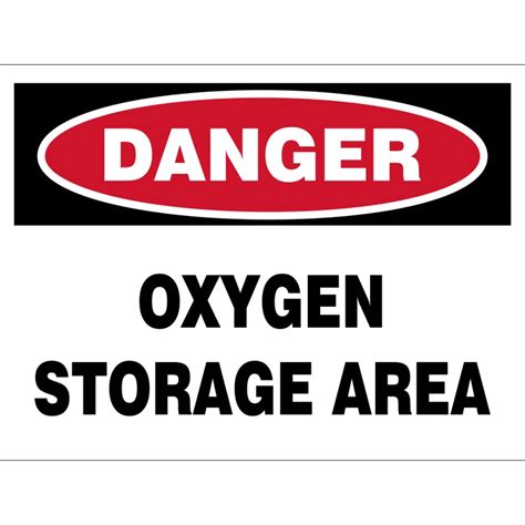 Danger Oxygen Storage Area Safety Sign Dan109 Safety And Warning