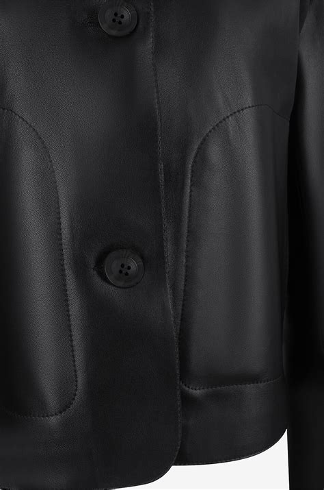 Emy Lamb Butter Lamb Leather Jacket Arma Black Bongénie