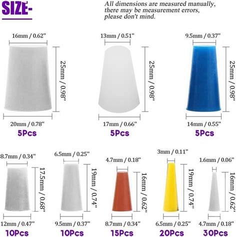 Silicone Cone Plugs Accessories Classroom For Scientist Powder Coating