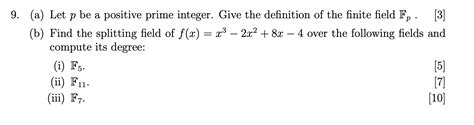 solved 9 a let p be a positive prime integer give the