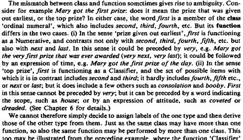 Systemic Functional Linguistics The Mismatch Between Class And Function