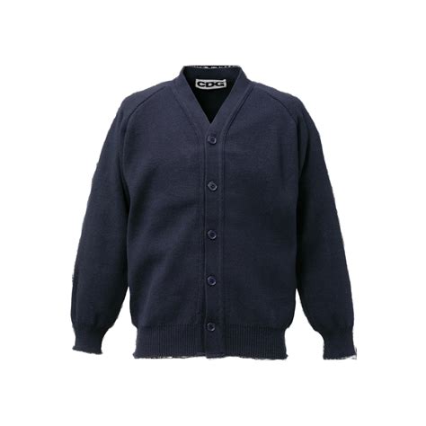 Cdg 브이넥 스쿨 가디건 네이비 Cdg Kream