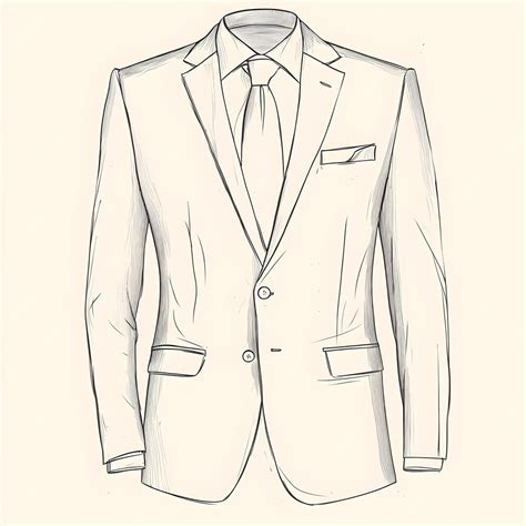 A Drawing Of A Suit With A Pocket And A Tie That Says The Name