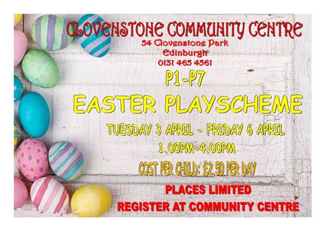 Clovenstone Community Centre Easter Playscheme Digital Sentinel