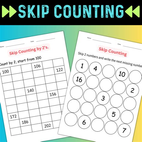 Printable Skip Counting Number By 1s 2s 3s 4s 5s Worksheets