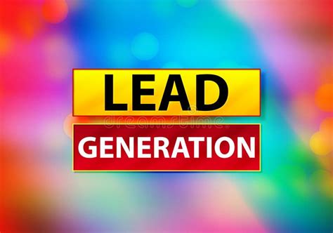 Lead Generation Abstract Colorful Background Bokeh Design Illustration Stock Illustration