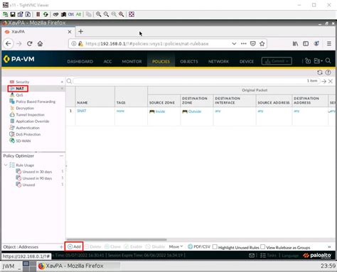 SNAT Palo Alto Firewall
