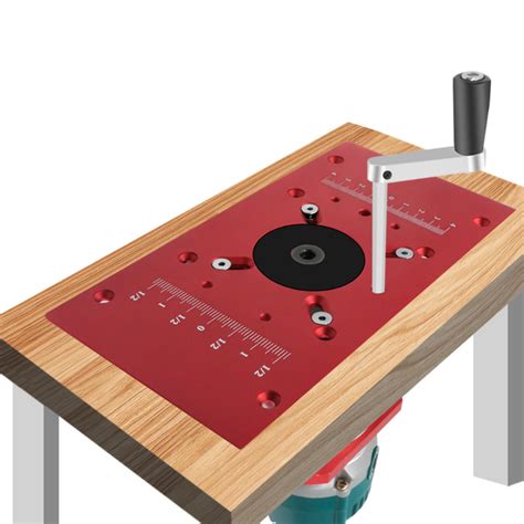 Upgrade Precision Router Lift System And Aluminum Router Table Insert Plate Wood Router Lift