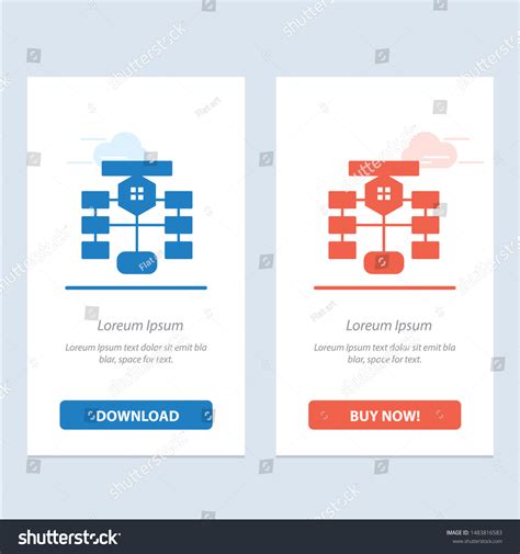 Flowchart Flow Chart Data Database Blue Stock Vector Royalty Free