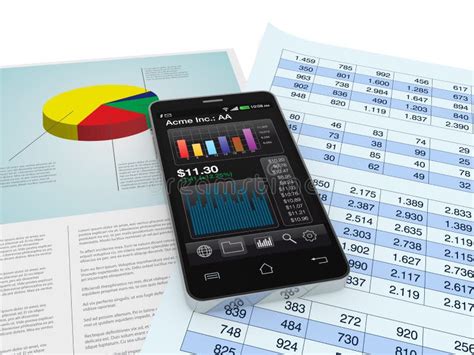 Stock Market And Technology Concept Stock Illustration Illustration Of Computer Chart