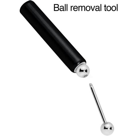 5mm To 6mm Black Aluminum Body Piercing Ball Removal Tool Bodycandy