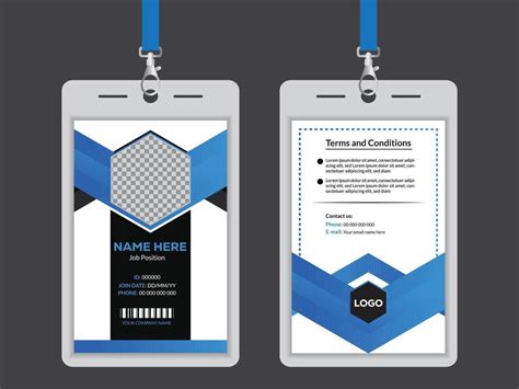 ID Card Design Layout Vector Art At Vecteezy