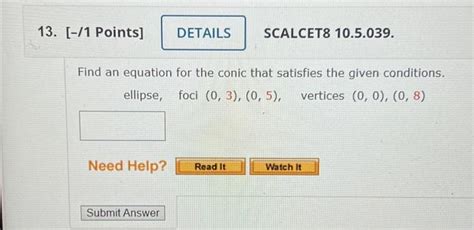 Solved Points Need Help DETAILS Find An Equation Chegg Com