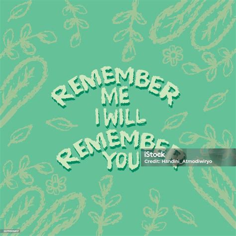 Remember Me I Will Remember You Islamic Quote Vector Illustration Stock