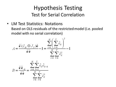 Lm Test For Serial Correlation Chineseever