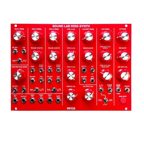 Mfos Sound Lab Mini Synth Modified Analog Synthesizer Red Reverb