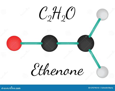 C2h2o Ethenone Molecule Stock Vector Illustration Of Vector 67079510