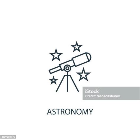 천문학 개념 라인 아이콘입니다 간단한 요소 그림입니다 과학 세트에서 천문학 개념 개요 기호 디자인 웹 및 모바일 Ui Ux에 사용할 수 있습니다 Planetarium