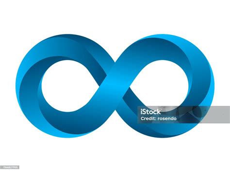Infinity Mathematical Symbol In Flat Style With Shadows Isolated On