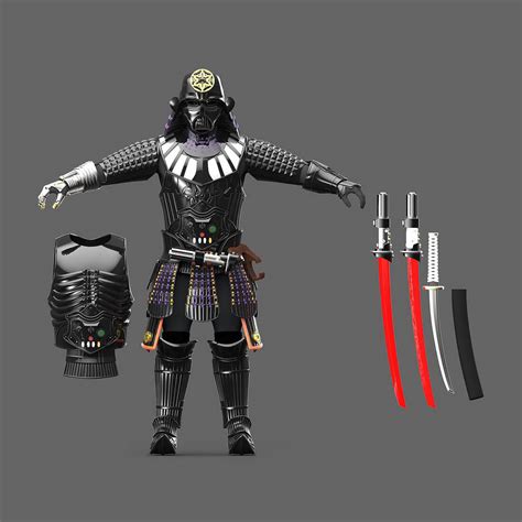 Darth Vader Samurai Cosplay Full Armor 3d Model By Lisahenniga