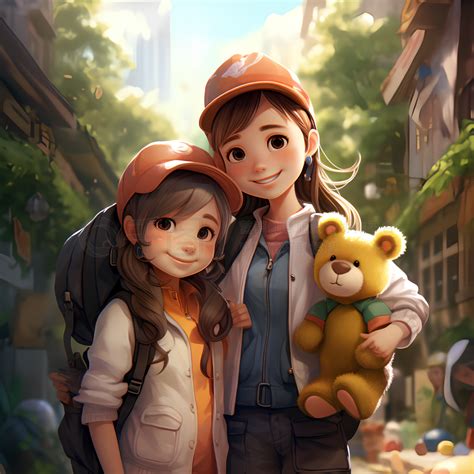 背着书包的3d可爱小女孩ai立体元素免费下载 png格式 928像素 编号49405715 千图网