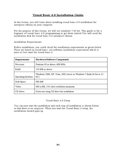 A Comprehensive Guide To Installing Visual Basic 6 0 Enterprise Edition On Windows 7 64 Bit