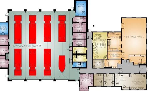 Best 12 Fire Station Floor Plans Interior And Exterior Elevations