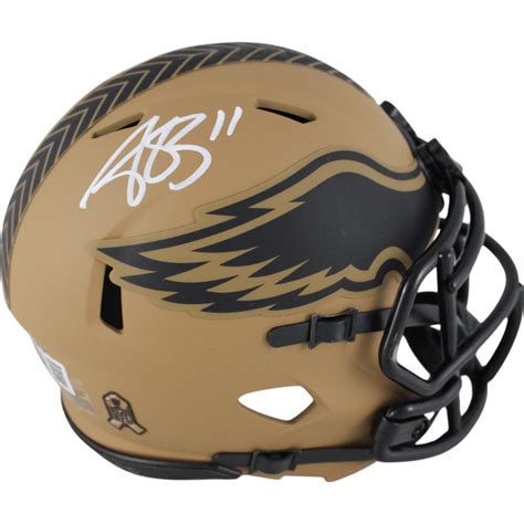 Aj Brown Autographedsigned Philadelphia Eagles 23 Sts Mini Helmet