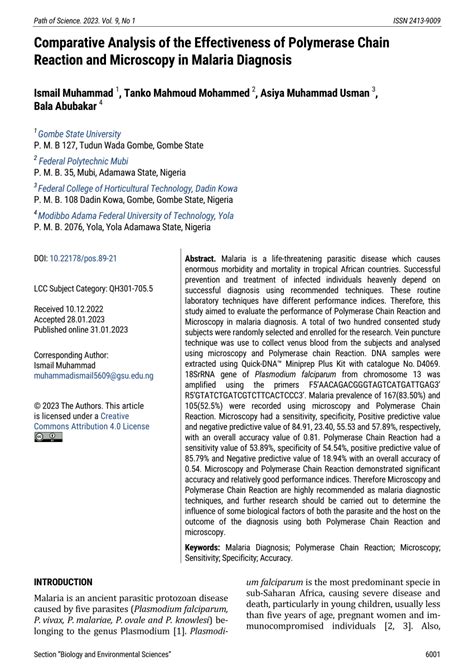 Pdf Comparative Analysis Of The Effectiveness Of Polymerase Chain