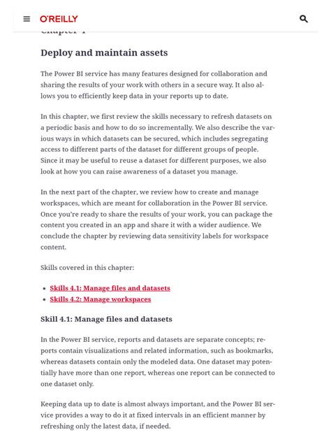 Chapter 4 Deploy And Maintain Assets Exam Ref Pl 300 Microsoft Power