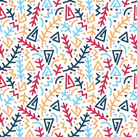 Premium Vector Abstract Line And Arrow Shapes Seamless Pattern