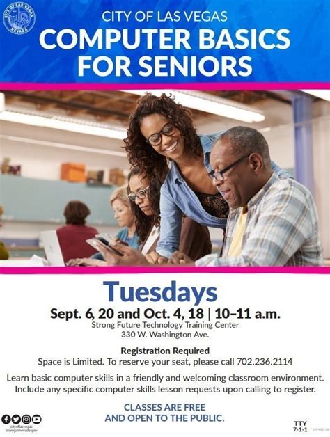 Computer Basics For Seniors Is Free And Open To The Public Please Call 7022362114 To Reserve