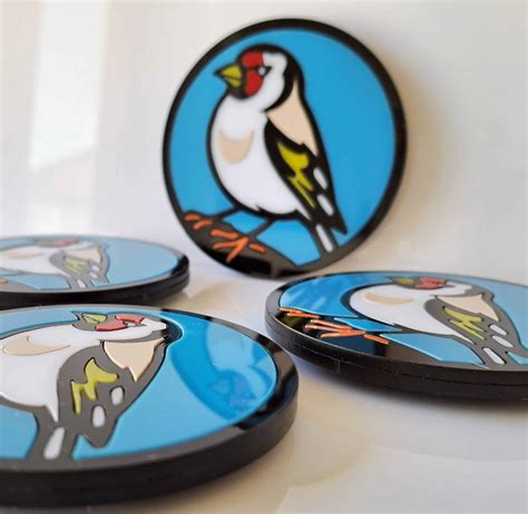 Goldfinch British Garden Birds Drink Coasters