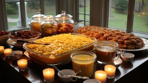 Gourmet Macaroni And Cheese Feast Premium Ai Generated Image