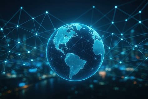 digital globe network connectivity visualization free photo rawpixel