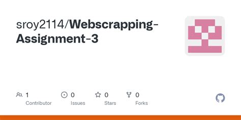 Github Sroy2114webscrapping Assignment 3
