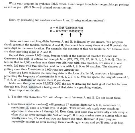 Solved Write Your Program In Pythons Idle Editor Dont