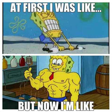 Spongebob Exercising