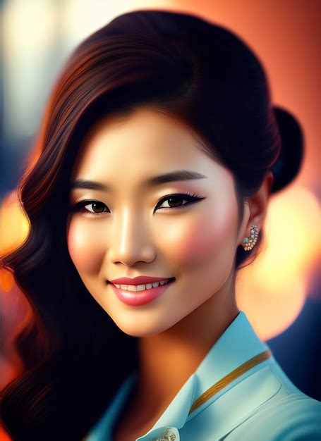 Premium Photo Cute Girl With Pretty Face Creative Ai