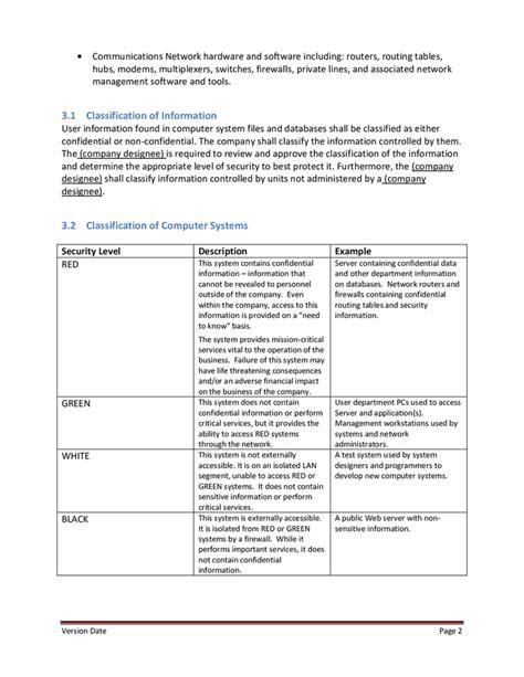 Information Technology Cyber Security Policy Template In Word And Pdf Formats Page 3 Of 10