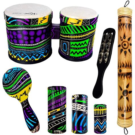 Sawtooth Jamaican Me Crazy Percussion Set With Bongos And Rain Stick