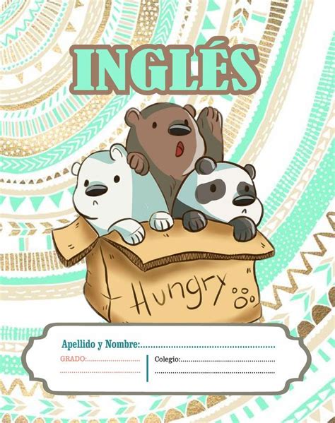 Caratula Ingles Caratulas Para Cuadernos Escolares Diseño Preescolar