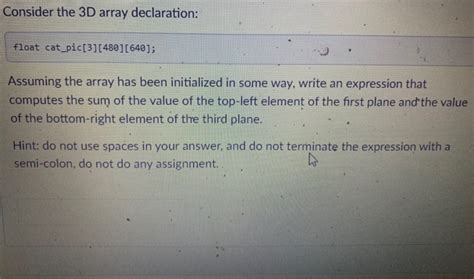 solved write the declaration for a 2d array of 64 bit signed