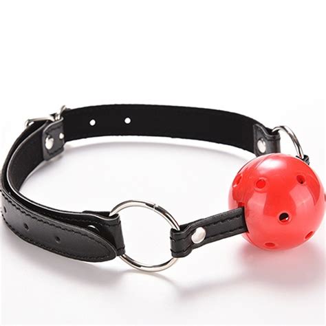 Faux Leather Band Restraint Ball Mouth Gag Fixation Stuffed Oral Fetish
