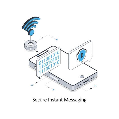 Secure Instant Messaging Isometric Stock Illustration Eps File Stock