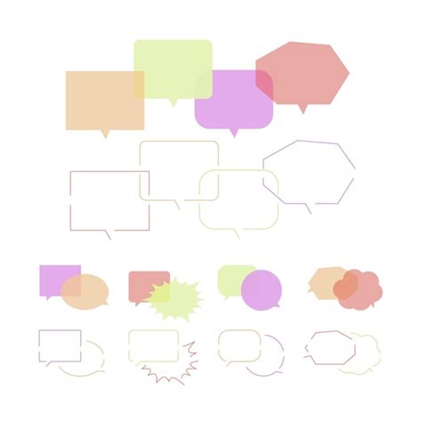 Premium Vector Colorful Speech Bubbles Set