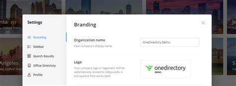 New Settings Screen In OneDirectory Product Updates